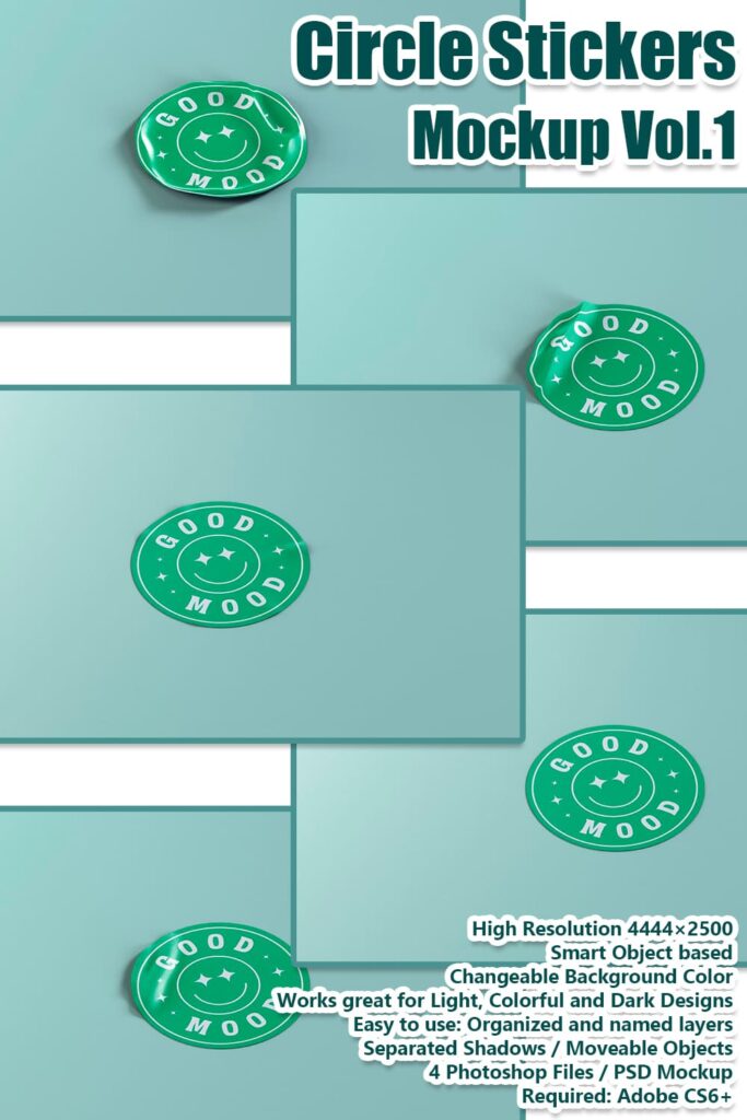 Circle Stickers Mockup Vol.1 – MasterBundles