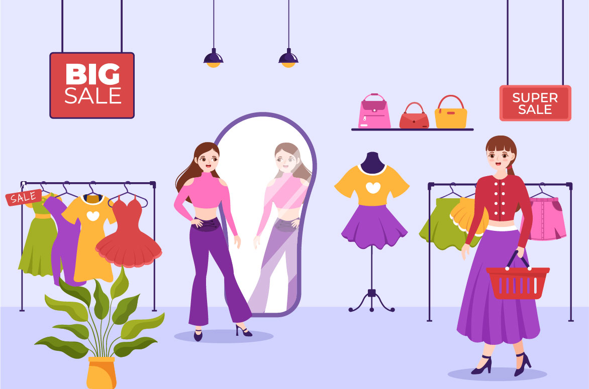 10 Fashion Clothing Store Illustration - MasterBundles
