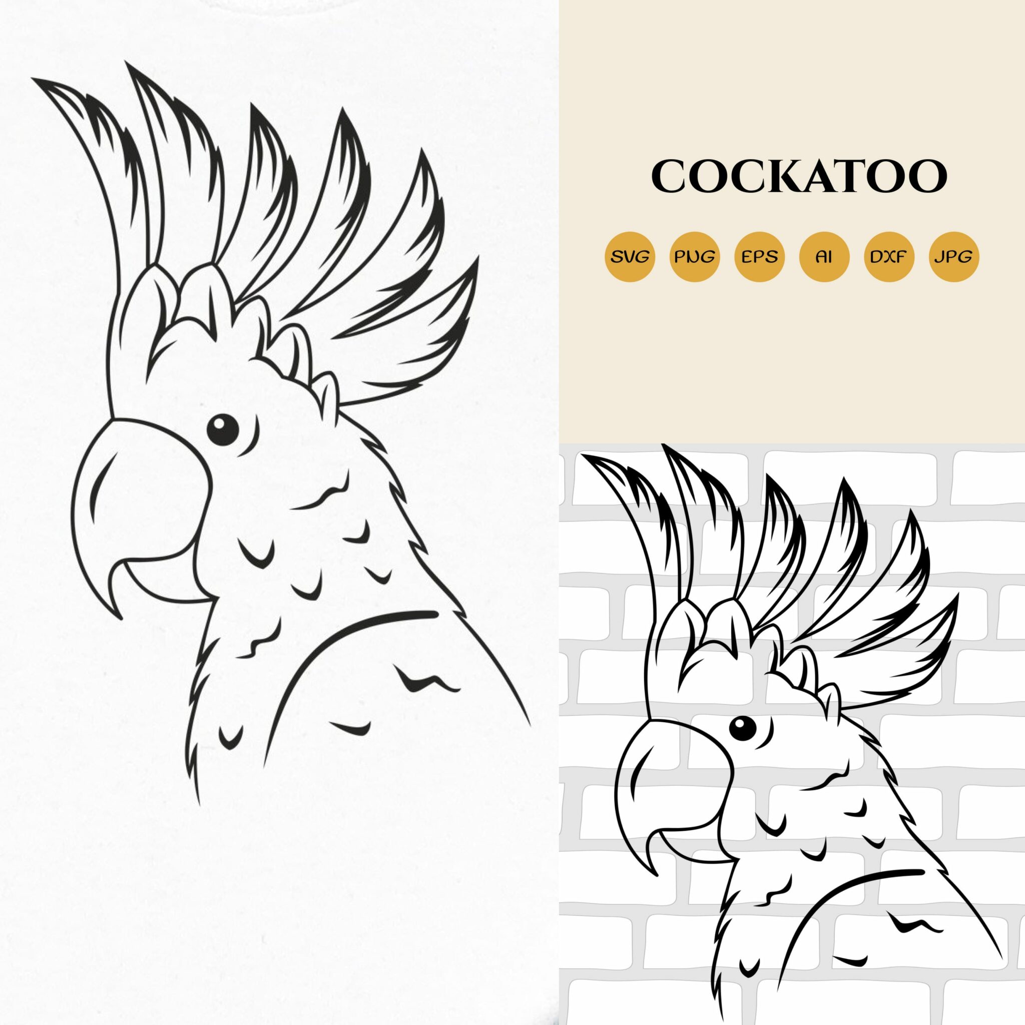 Cockatoo Svg File, Animal Svg, Cockatoo Cut File, Bird Svg – MasterBundles