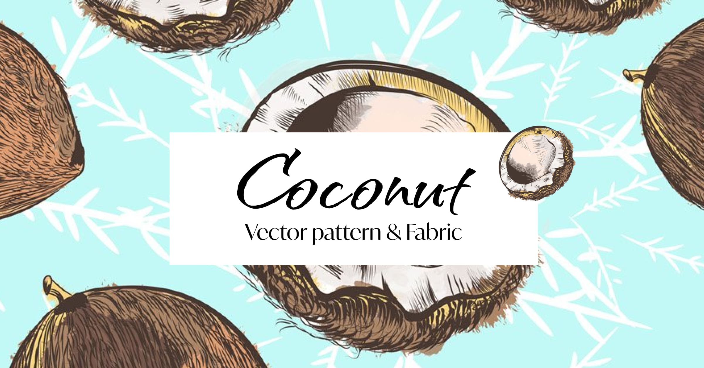 Coconut Vector Pattern for Wallpaper or Fabric – MasterBundles