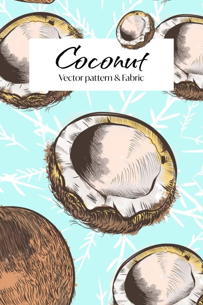 Coconut Vector Pattern for Wallpaper or Fabric – MasterBundles