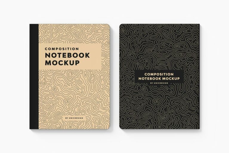 Composition Notebook Mockup – MasterBundles