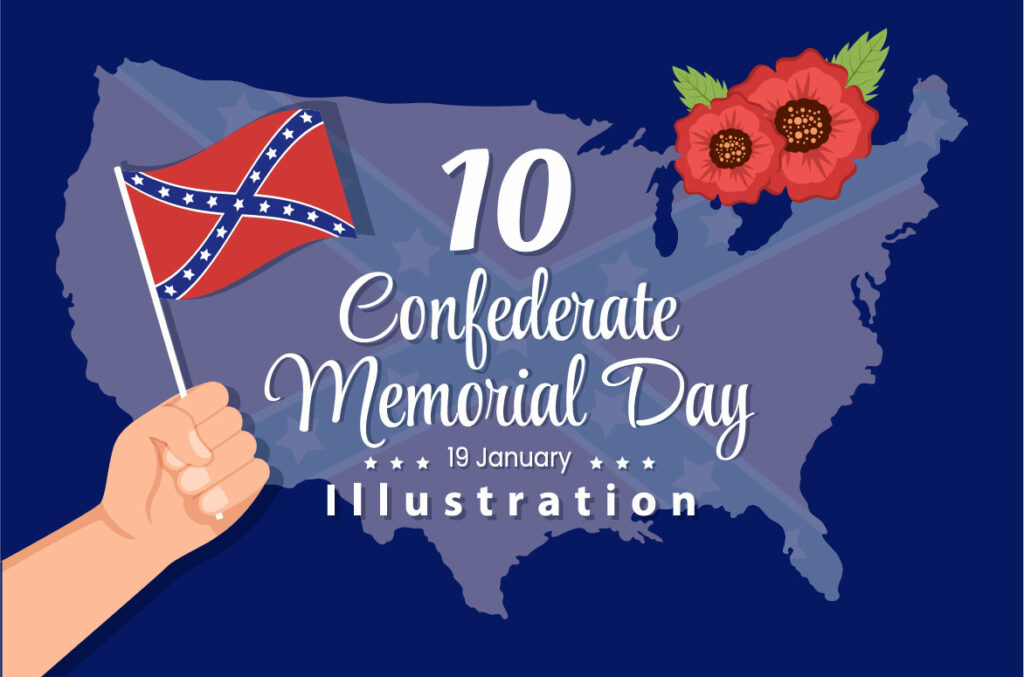 10 Confederate Memorial Day Illustration - MasterBundles
