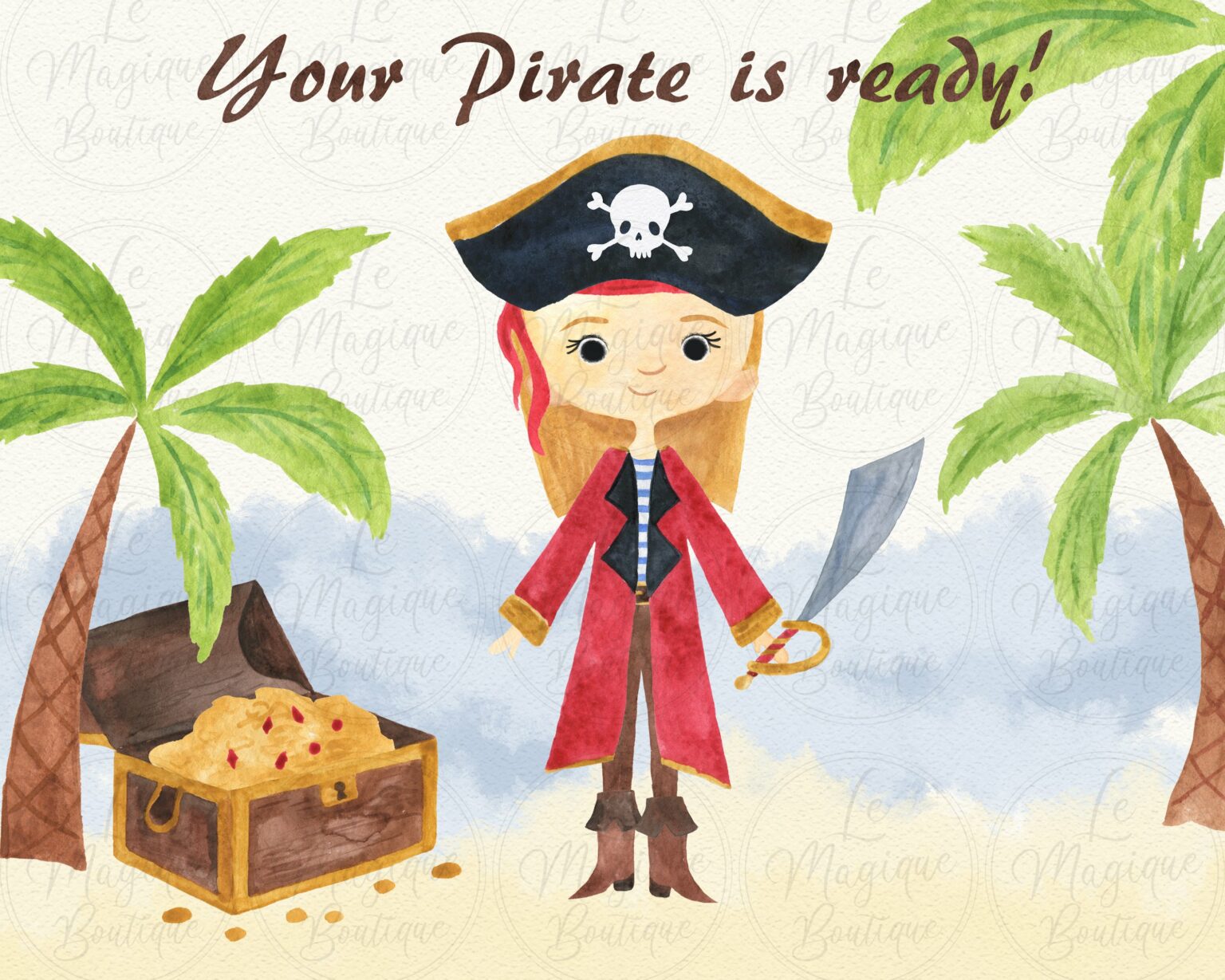 Pirates Watercolor Clipart Set – MasterBundles