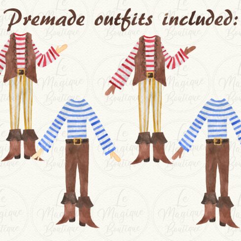 Pirates Watercolor Clipart Set | Master Bundles