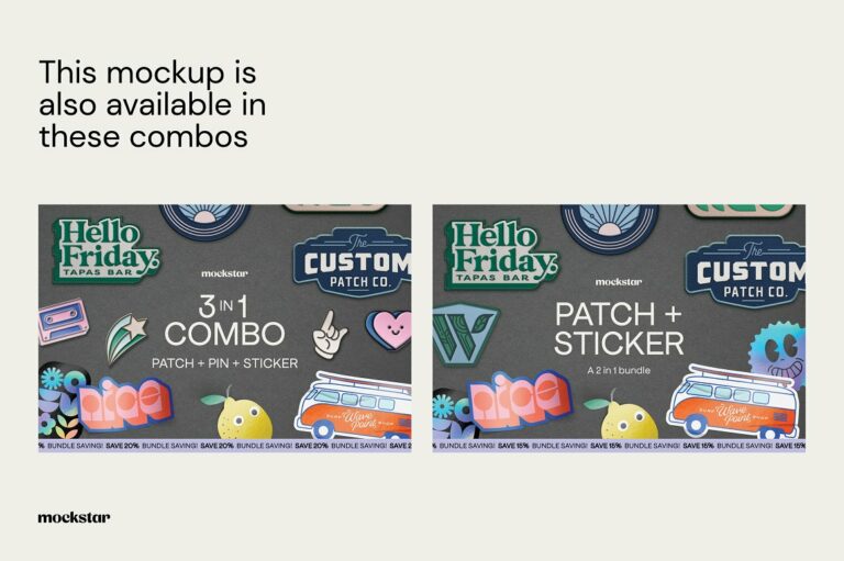 Custom Shape Sticker Mockup – MasterBundles