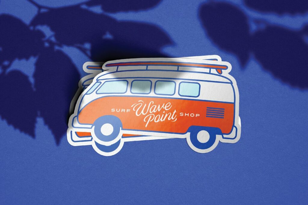 Custom Shape Sticker Mockup – MasterBundles