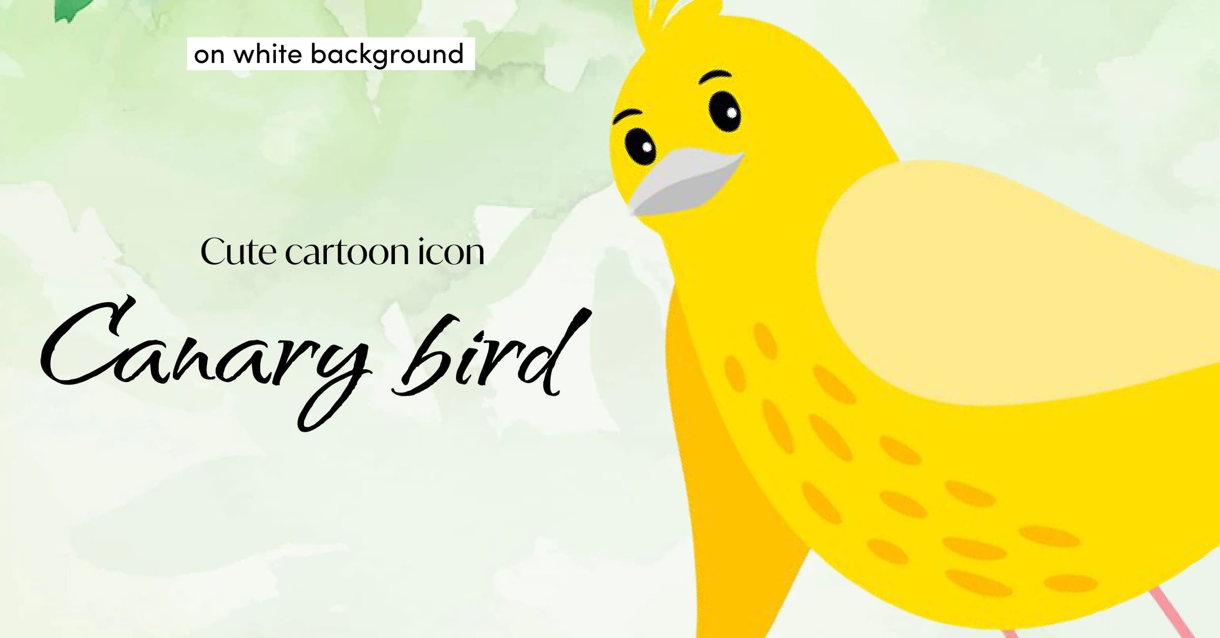 Cute Cartoon Canary Bird Icon – MasterBundles