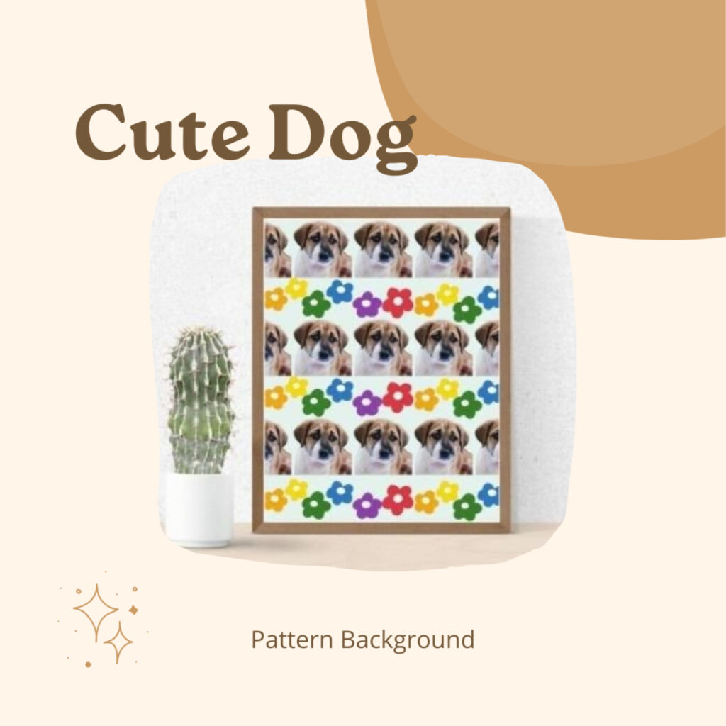 Cute Dog Pattern, Background, Dog Breed – MasterBundles