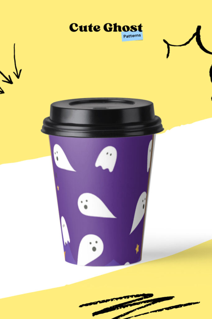 12 Cute Ghost Digital Paper Patterns KDP – MasterBundles