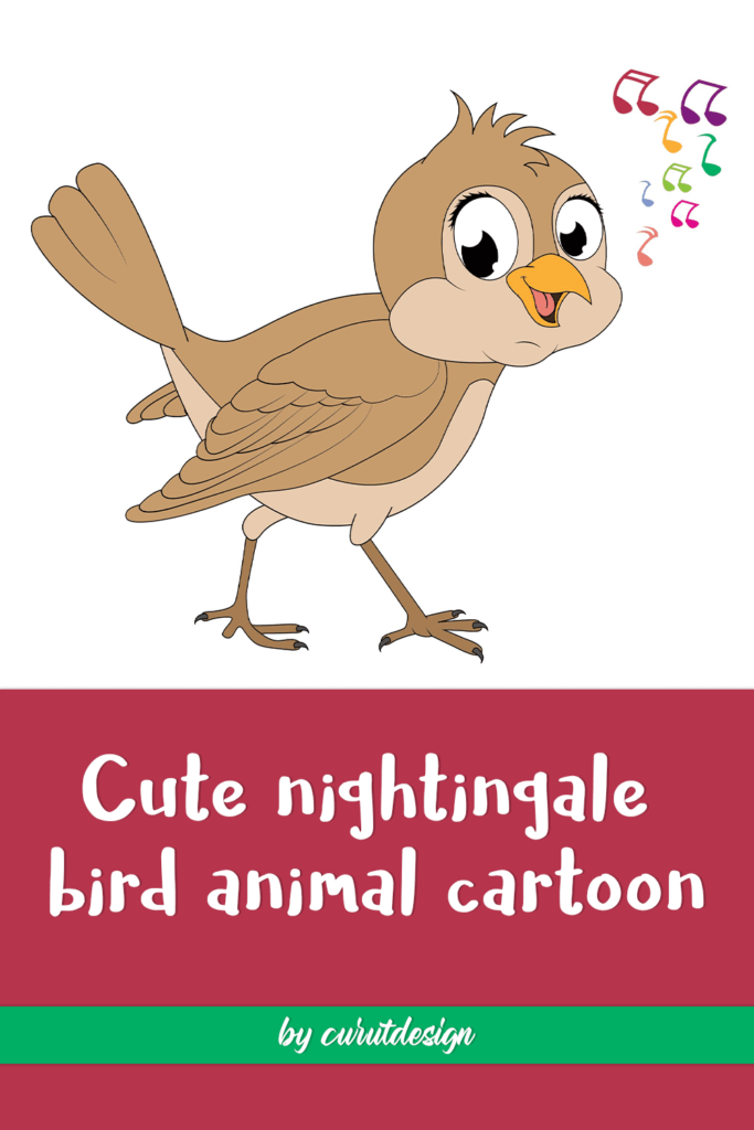 Cute Nightingale Bird Animal Cartoon – MasterBundles