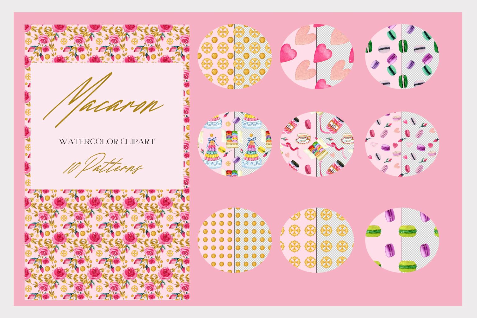 Macaron. Luxury Sweets. Watercolor Clipart – MasterBundles