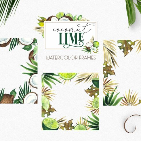 Watercolor Coconut Lime Collection | Master Bundles