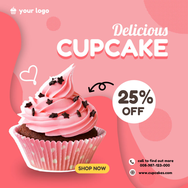 Cupcakes Social Media post Bundle - MasterBundles
