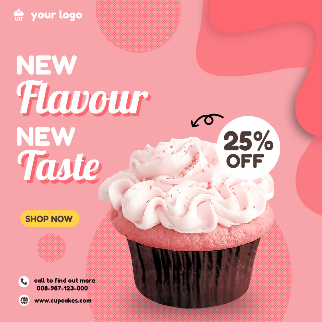 Cupcakes Social Media post Bundle - MasterBundles