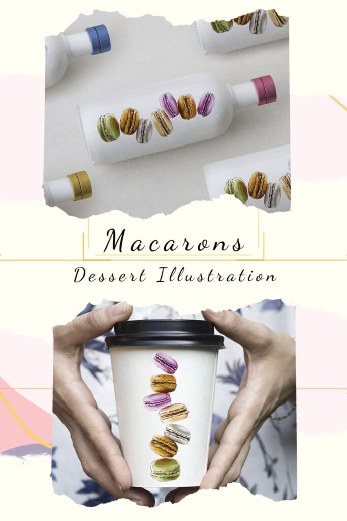 Dessert Illustration, Macarons – MasterBundles