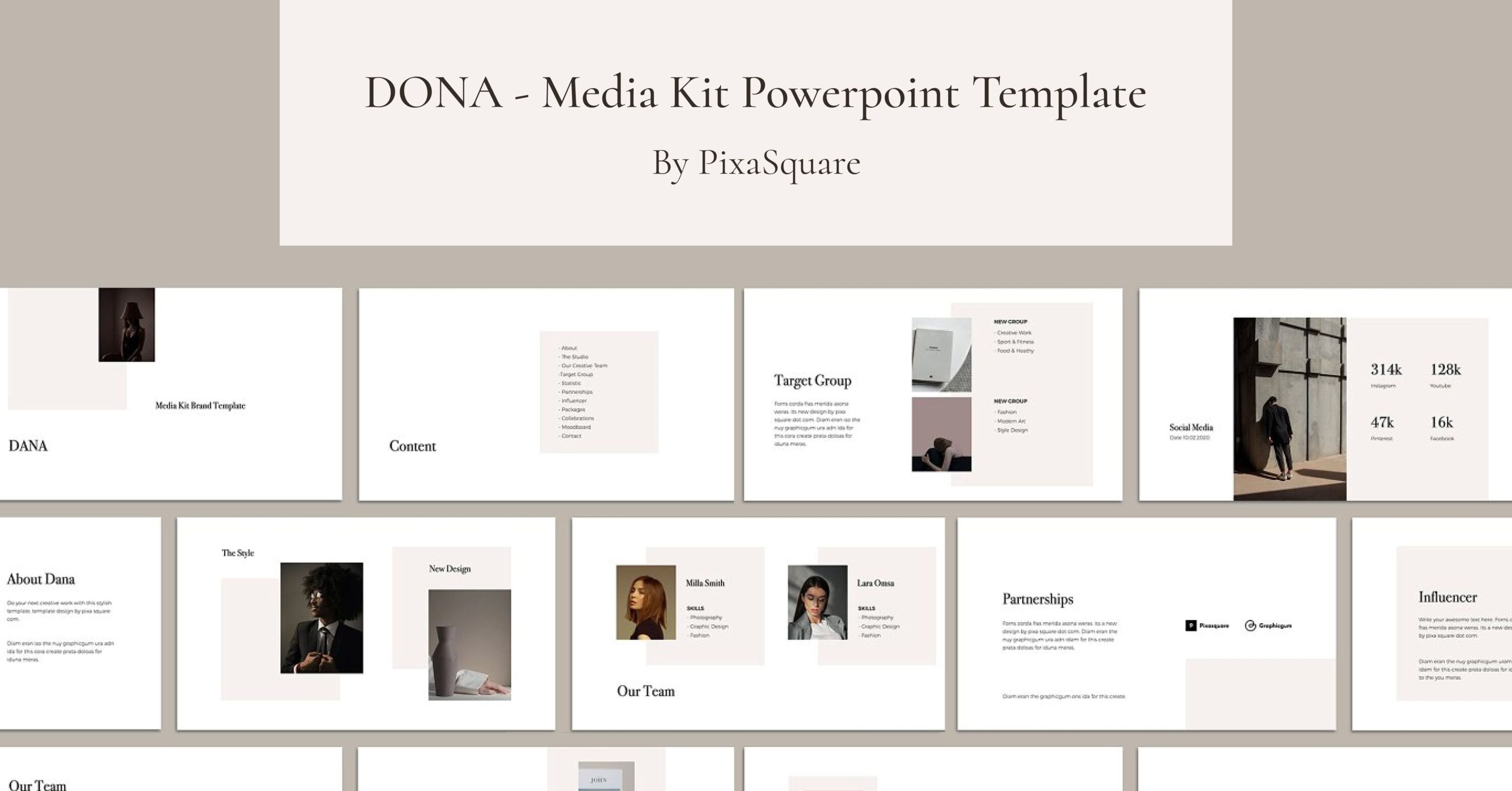 DONA - Media Kit Powerpoint Template – MasterBundles