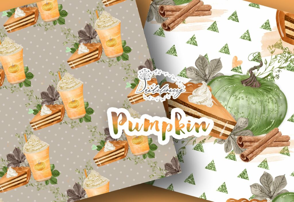 Pumpkin Digital Paper Pack – MasterBundles