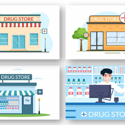 11 Drug Store Illustration | MasterBundles