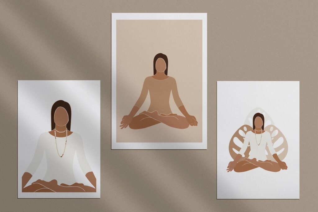 Yoga Abstract Graphic Collection – MasterBundles