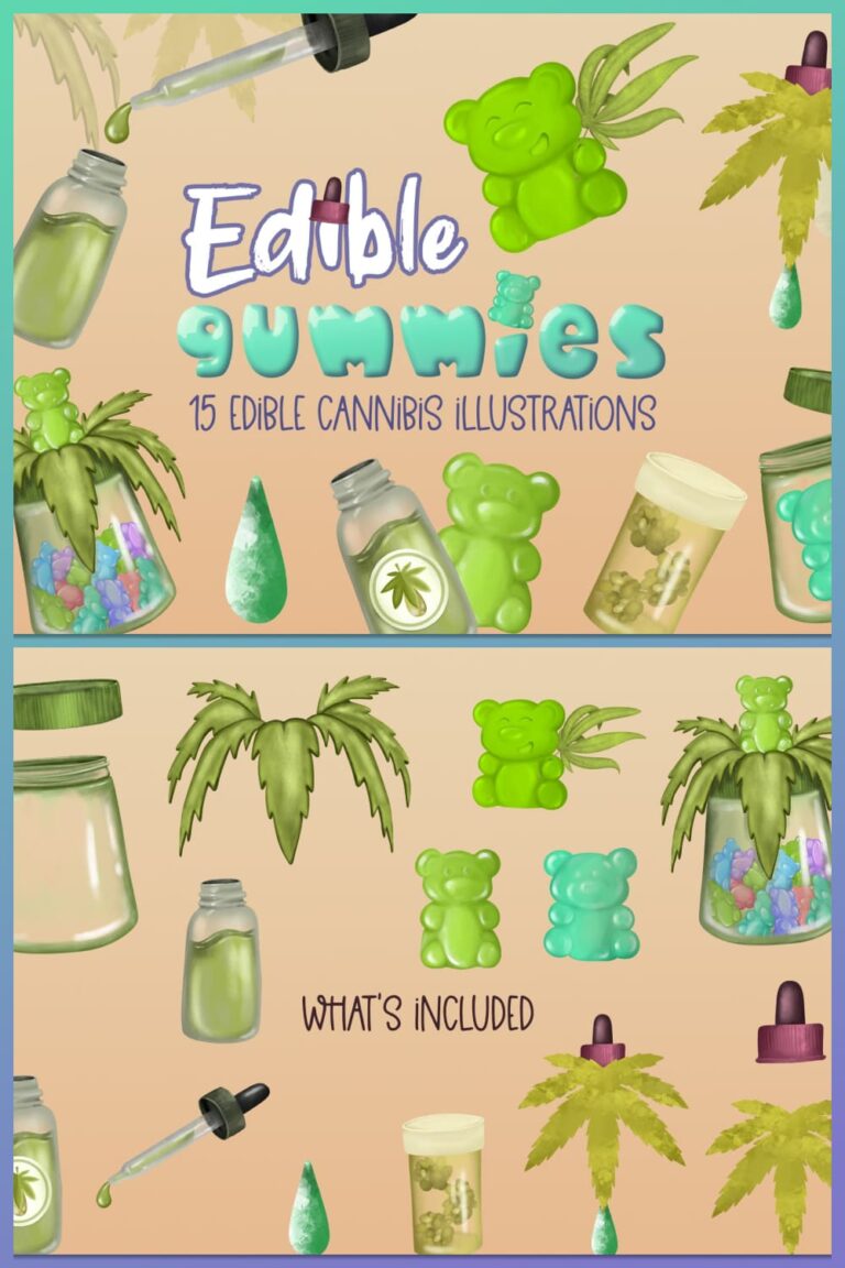 Edible Gummies| 15 PNG Edible Cannibis Illustration Clipart – MasterBundles