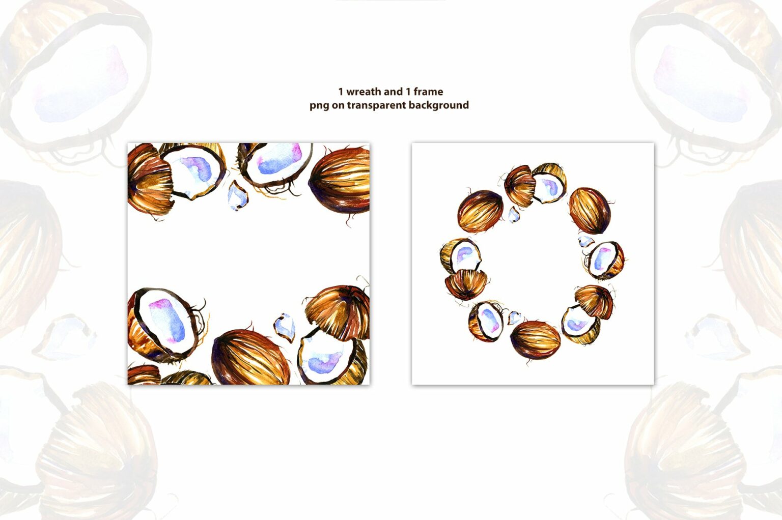 Watercolor Coconut Milk – MasterBundles