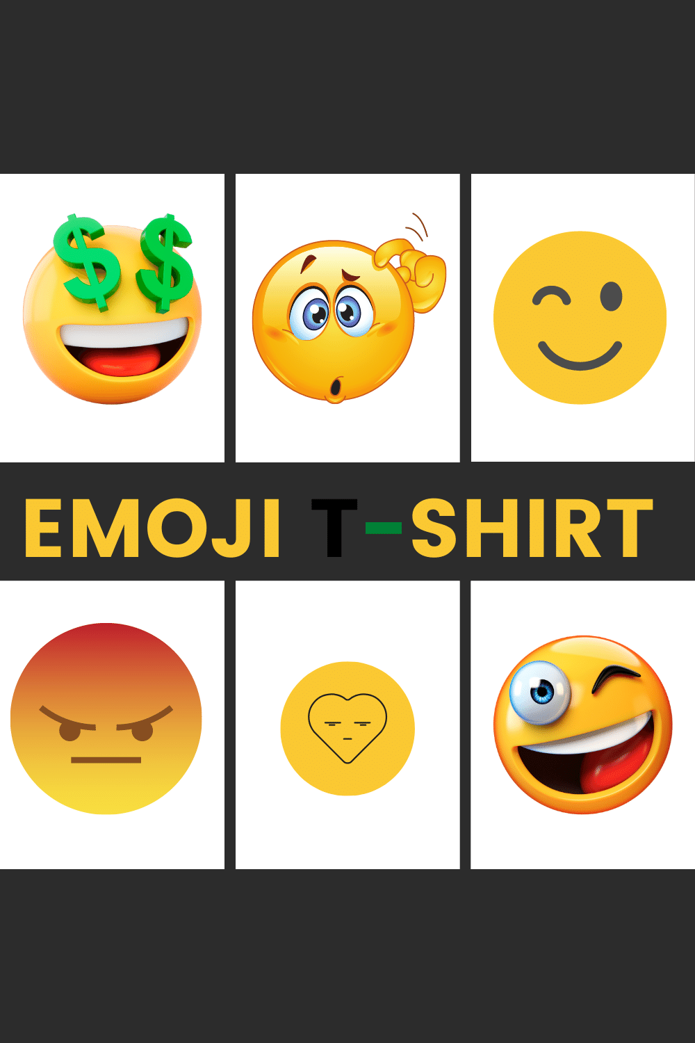 10 Unique Emoji T-shirt design. - MasterBundles