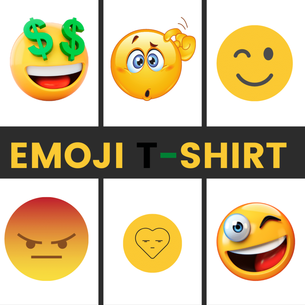 10 Unique Emoji T-shirt design. - MasterBundles
