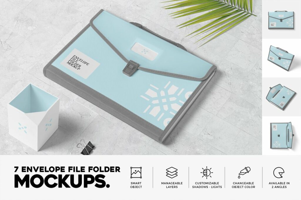 Envelope File Folder Mockups Masterbundles