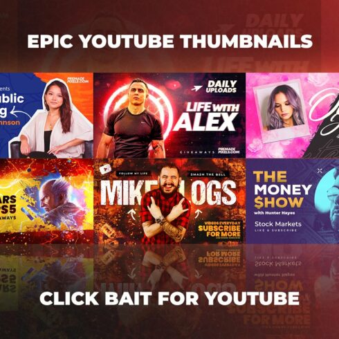 Epic Youtube Thumbnail Templates Set | Master Bundles