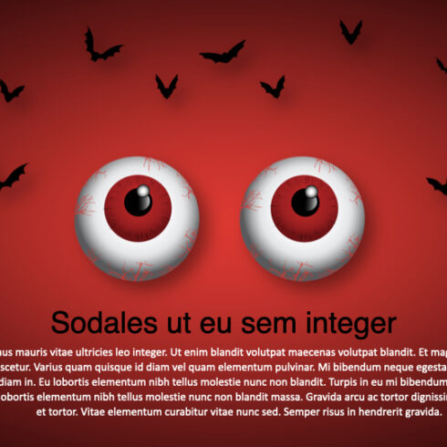 Eye Ball Halloween Themed Powerpoint Template | Master Bundles