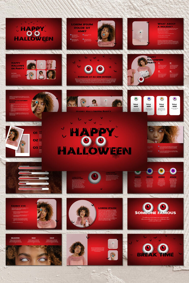 Eye Ball Halloween Themed Powerpoint Template – MasterBundles