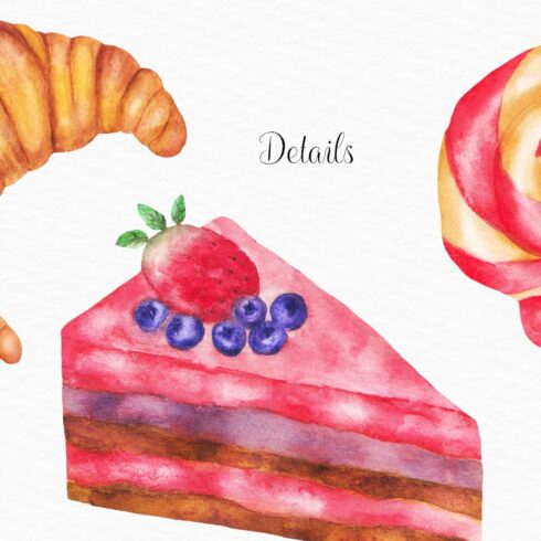 Watercolor Sweets Illustration Clipart | Master Bundles