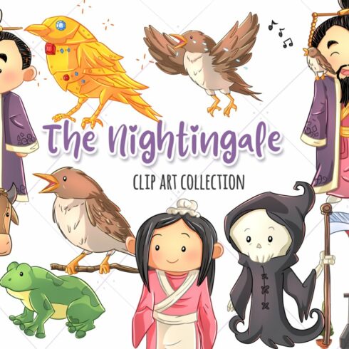 The Nightingale Fairy Tale Clip Art Collection | Master Bundles