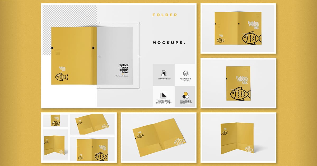 Beautiful Folder Mockups – MasterBundles