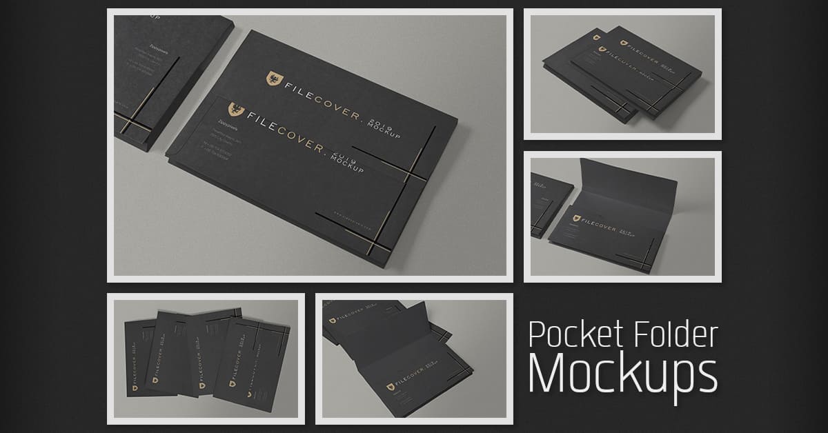 Pocket Folder Mockups – MasterBundles