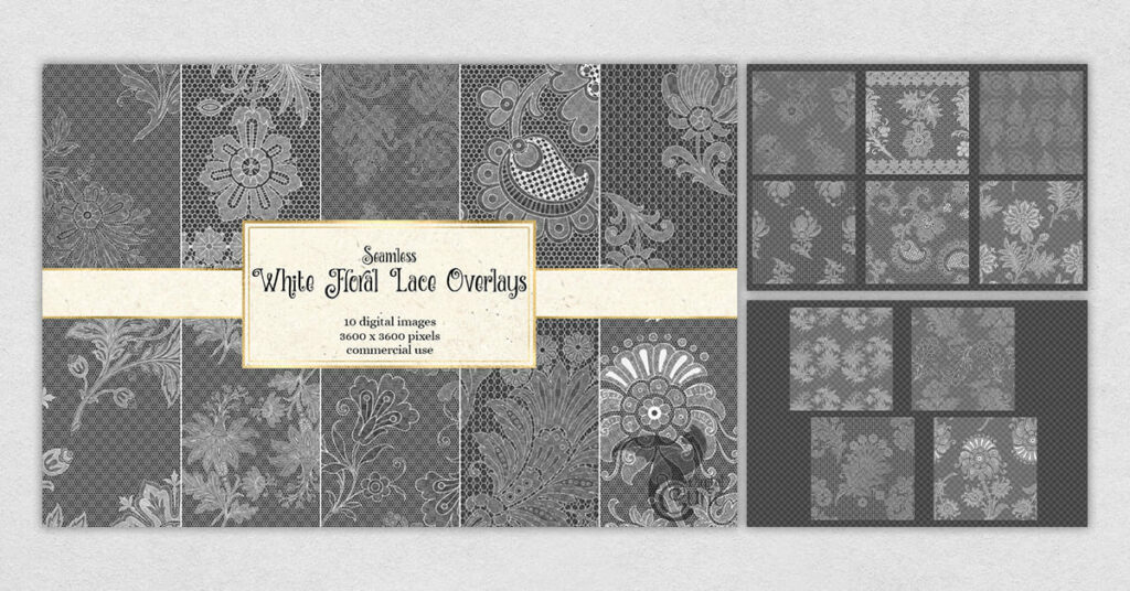 White Floral Lace Overlays – MasterBundles
