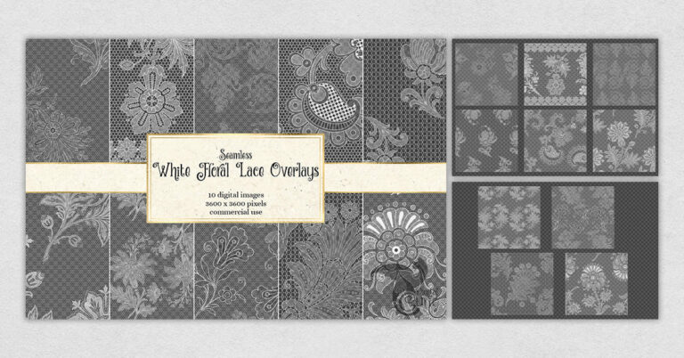White Floral Lace Overlays – MasterBundles
