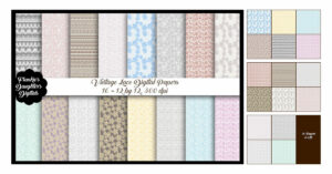 Vintage Lace Digital Papers, Shabby Chic Backgrounds – MasterBundles