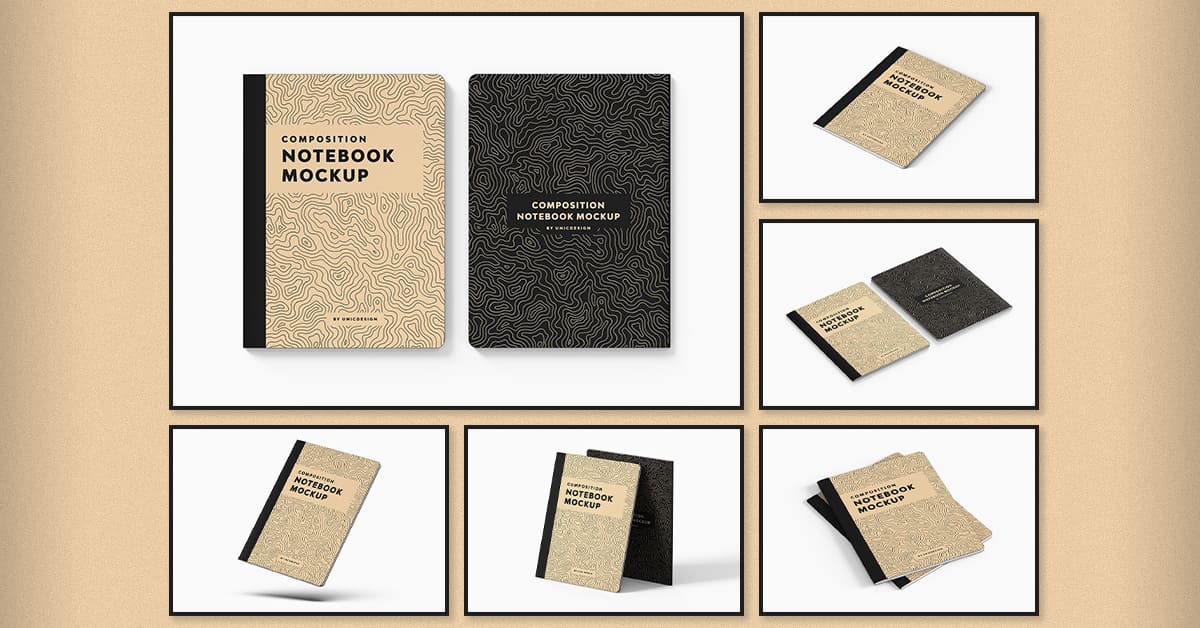 Composition Notebook Mockup – MasterBundles