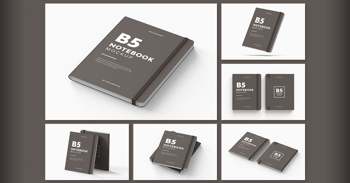 B5 Notebook Mockup – MasterBundles