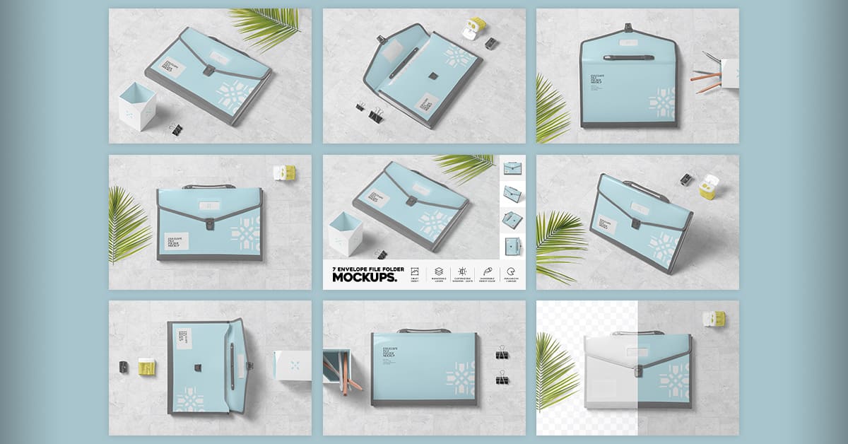 Envelope File Folder Mockups – MasterBundles