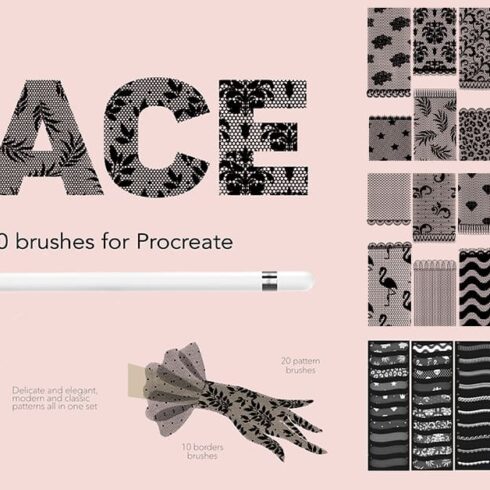 Lace Pattern Procreate Brushes | Master Bundles