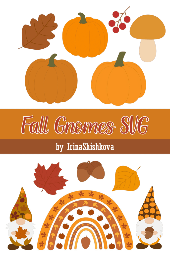 Fall Gnomes SVG. Rainbow Gnomes. – MasterBundles