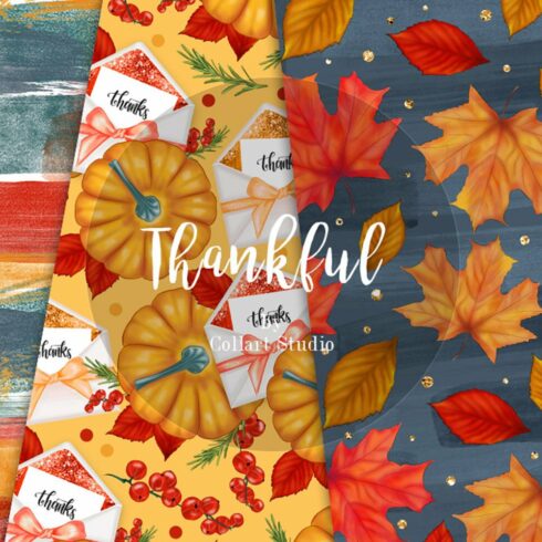 Thanksgiving Digital Paper, Autumn | MasterBundles
