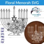 Floral Menorah SVG | Hanukkah Mandala SVG Cut File – MasterBundles