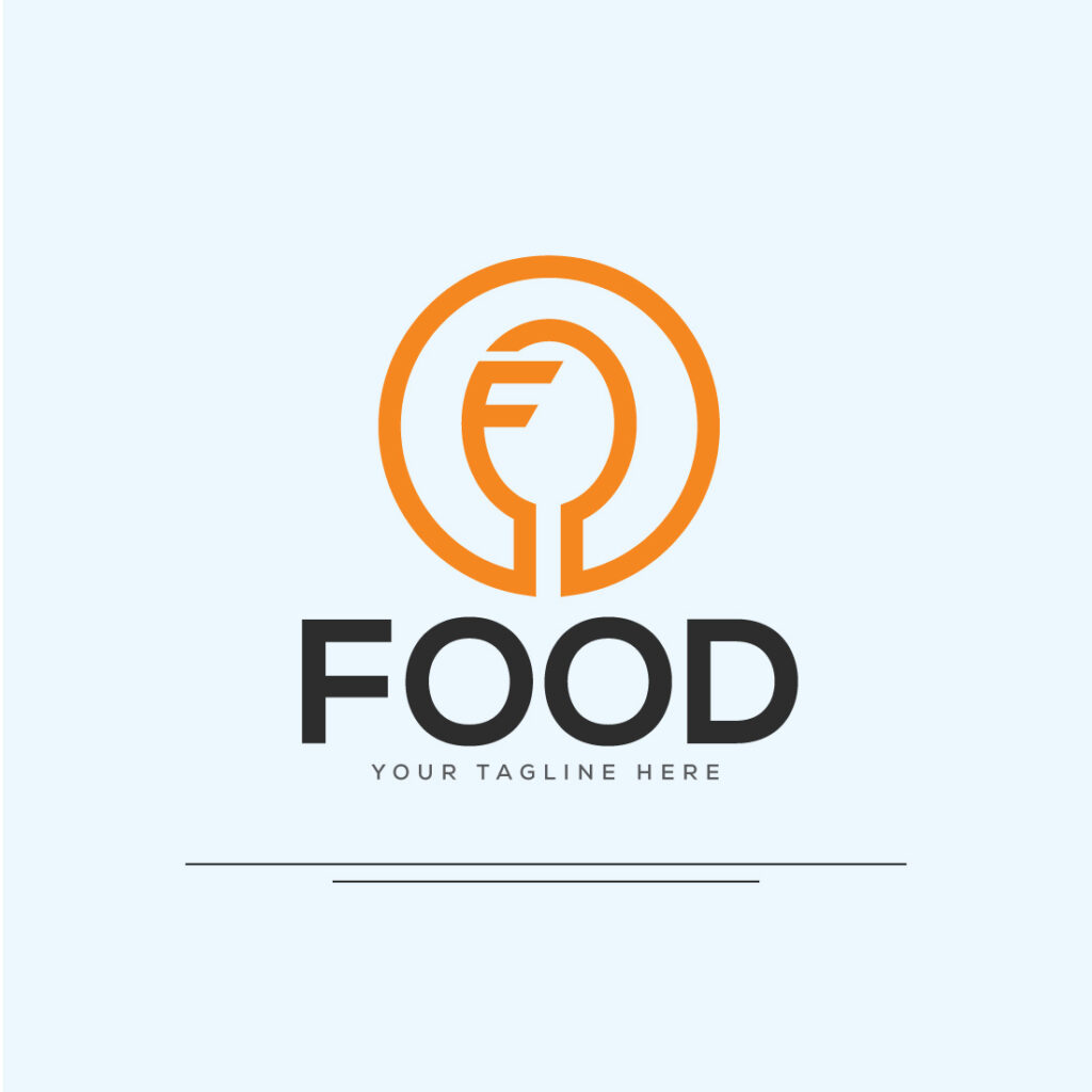 Letter F - Food Logo - MasterBundles