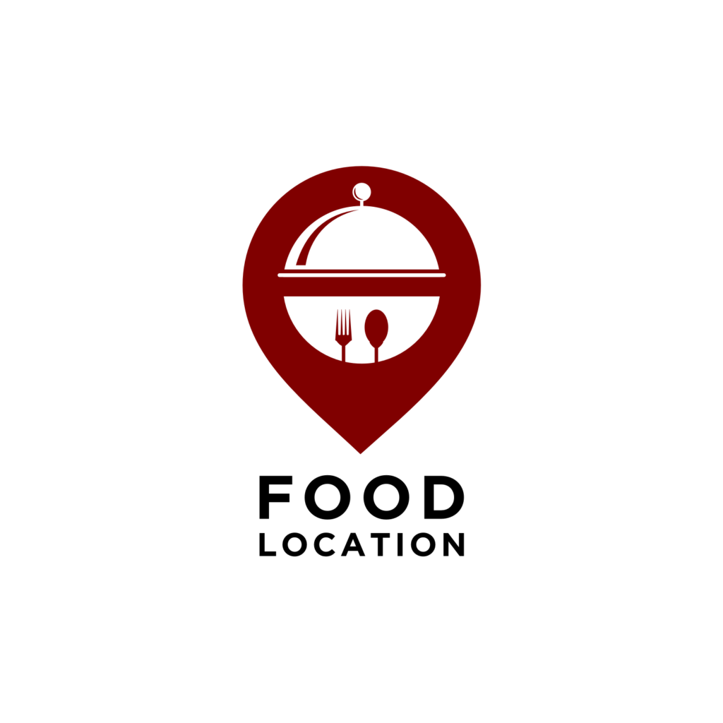 food pin logo vector premium - MasterBundles