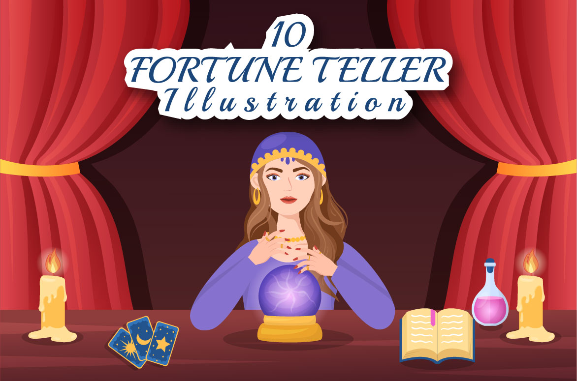 10 Fortune Teller Flat Illustration - MasterBundles
