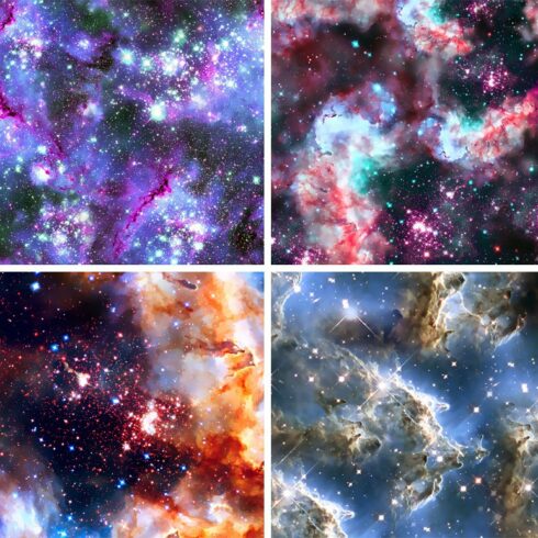 60 Space Patterns Bundle | MasterBundles